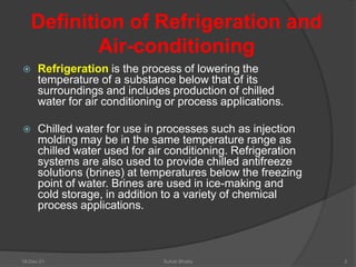 Refrigeration and air conditioning | PPTX