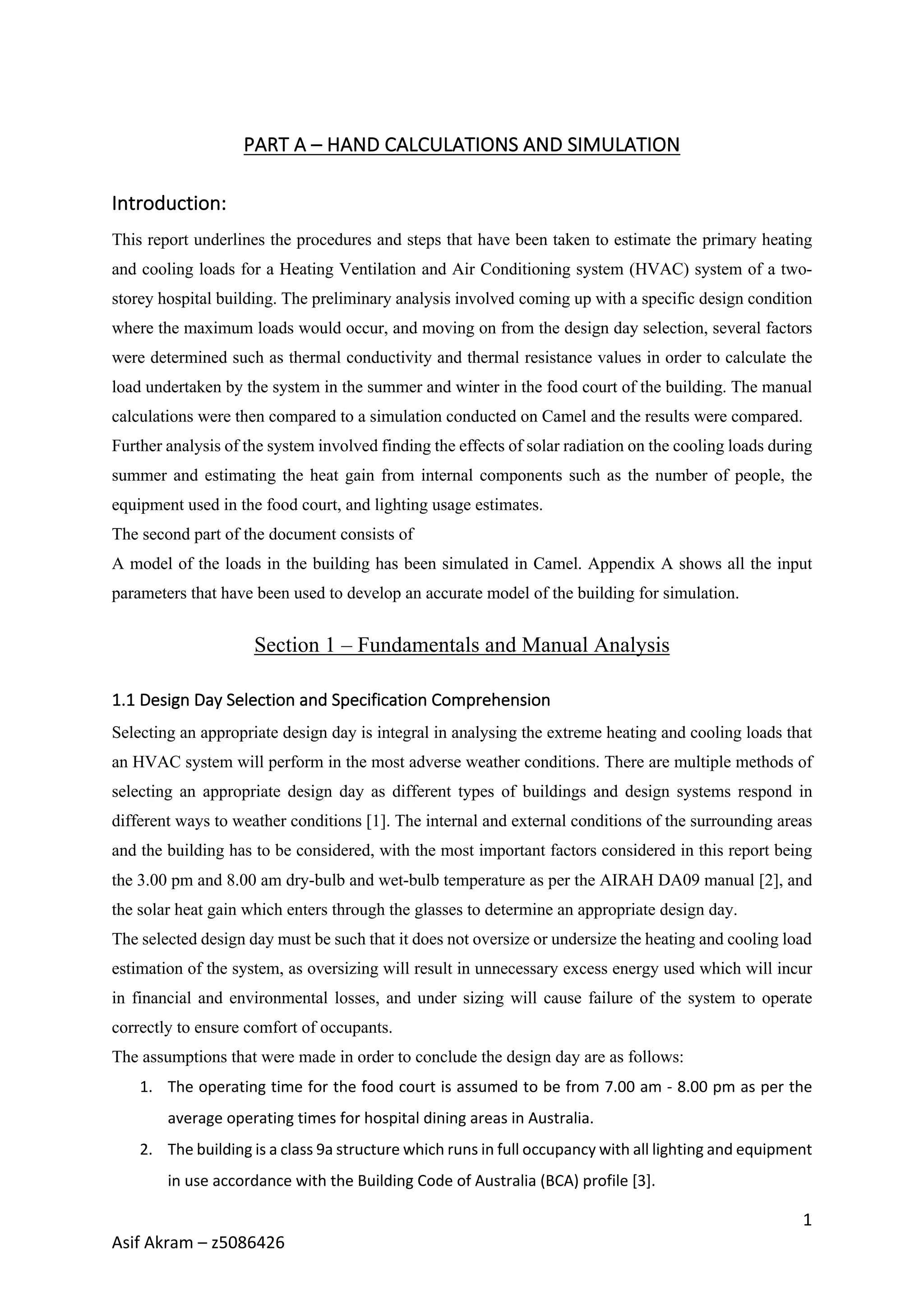 HVAC System Analysis of two-storey hospital building | PDF