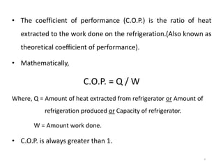 Refrigeration and cold storage | PPTX