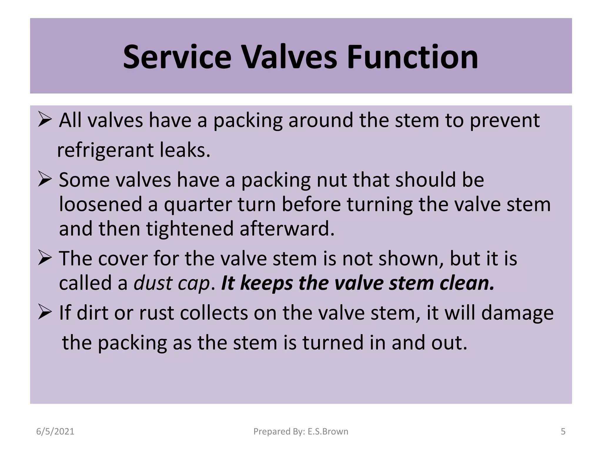 Refrigeration System Controls - Service Valves.pdf