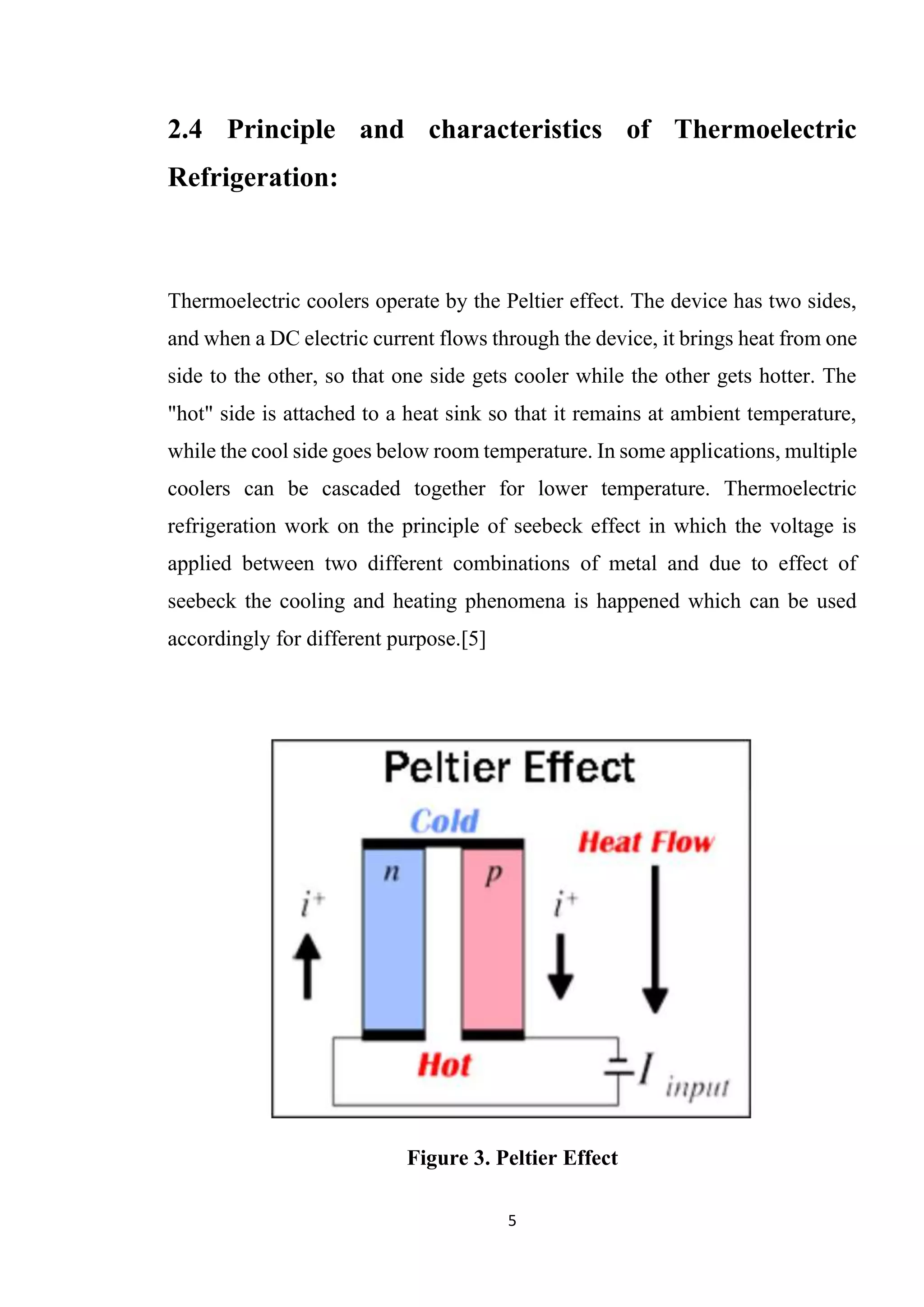 Refrigeration using peltier module system | PDF