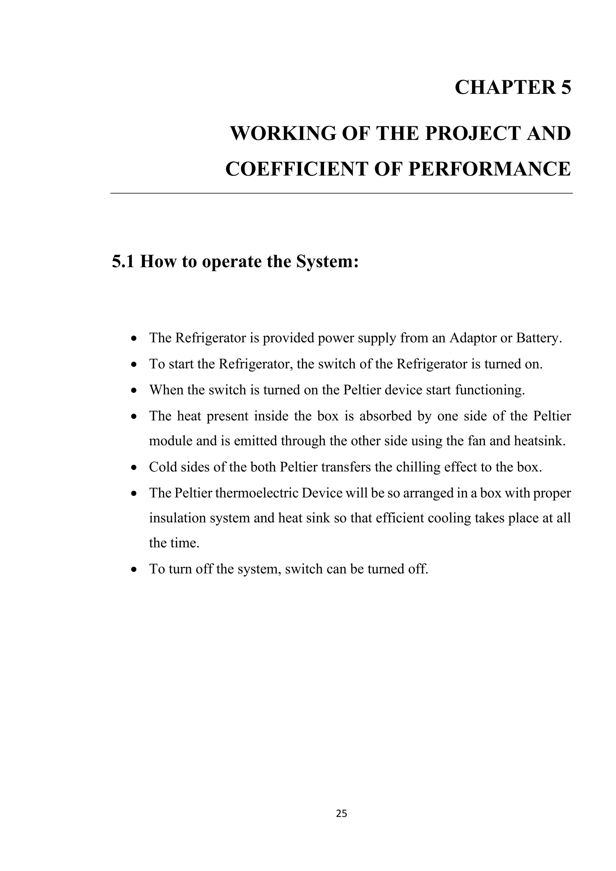 Refrigeration using peltier module system | PDF