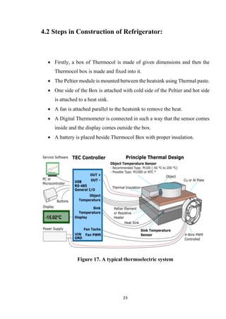 Refrigeration using peltier module system | PDF