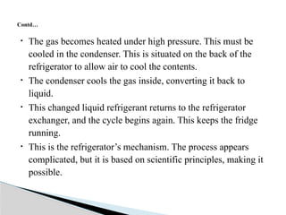 REFRIGERATOR - Concepts and Servicing of Home Appliances. | PPTX