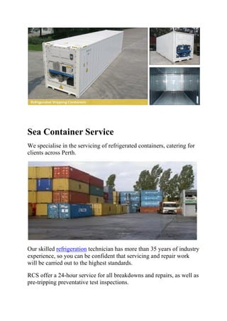 Refrigerator container repairs | PDF