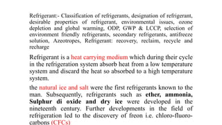 Refrigerent | PPT