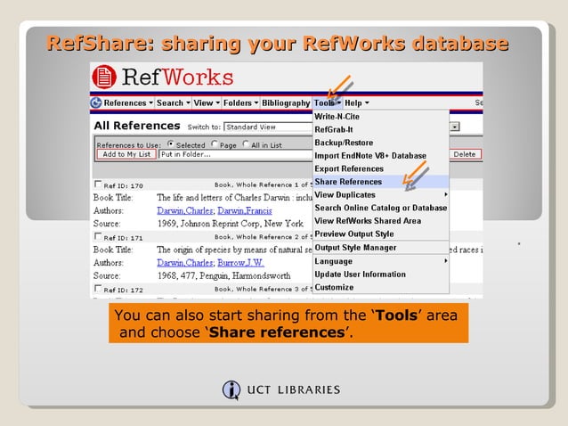 Ref Share – Sharing Your Ref Works Database | PPT