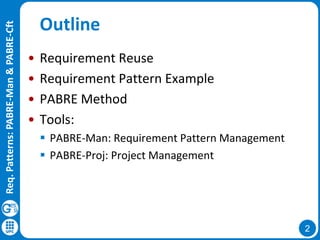 PABRE System - Software Requirement Patterns | PPTX