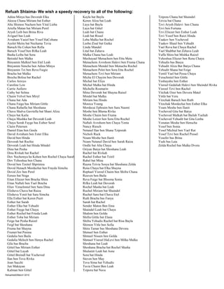 Refuahlist02 march2019 | PDF