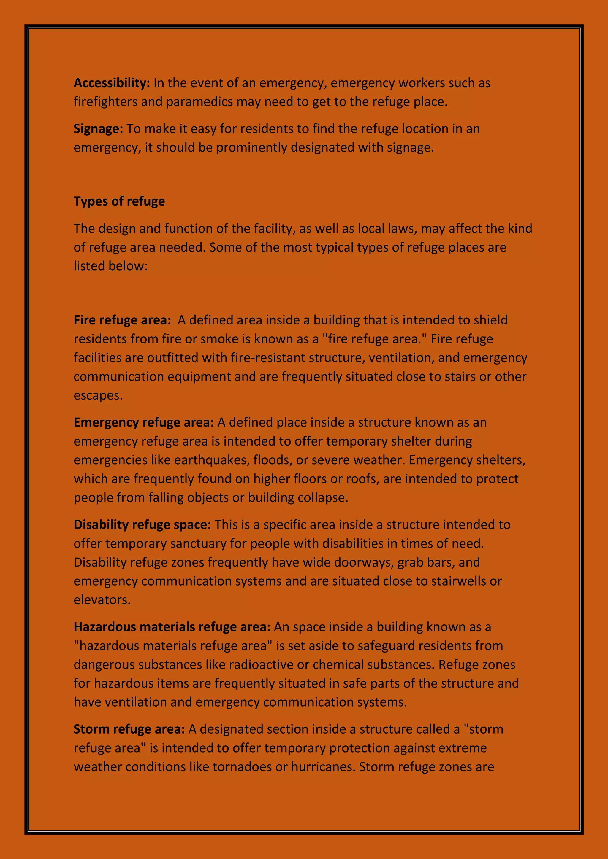 Refuge area types and design.pdf