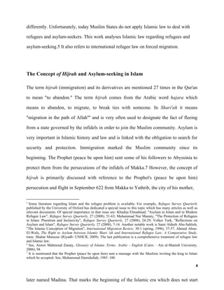Refugee law in islam | DOC