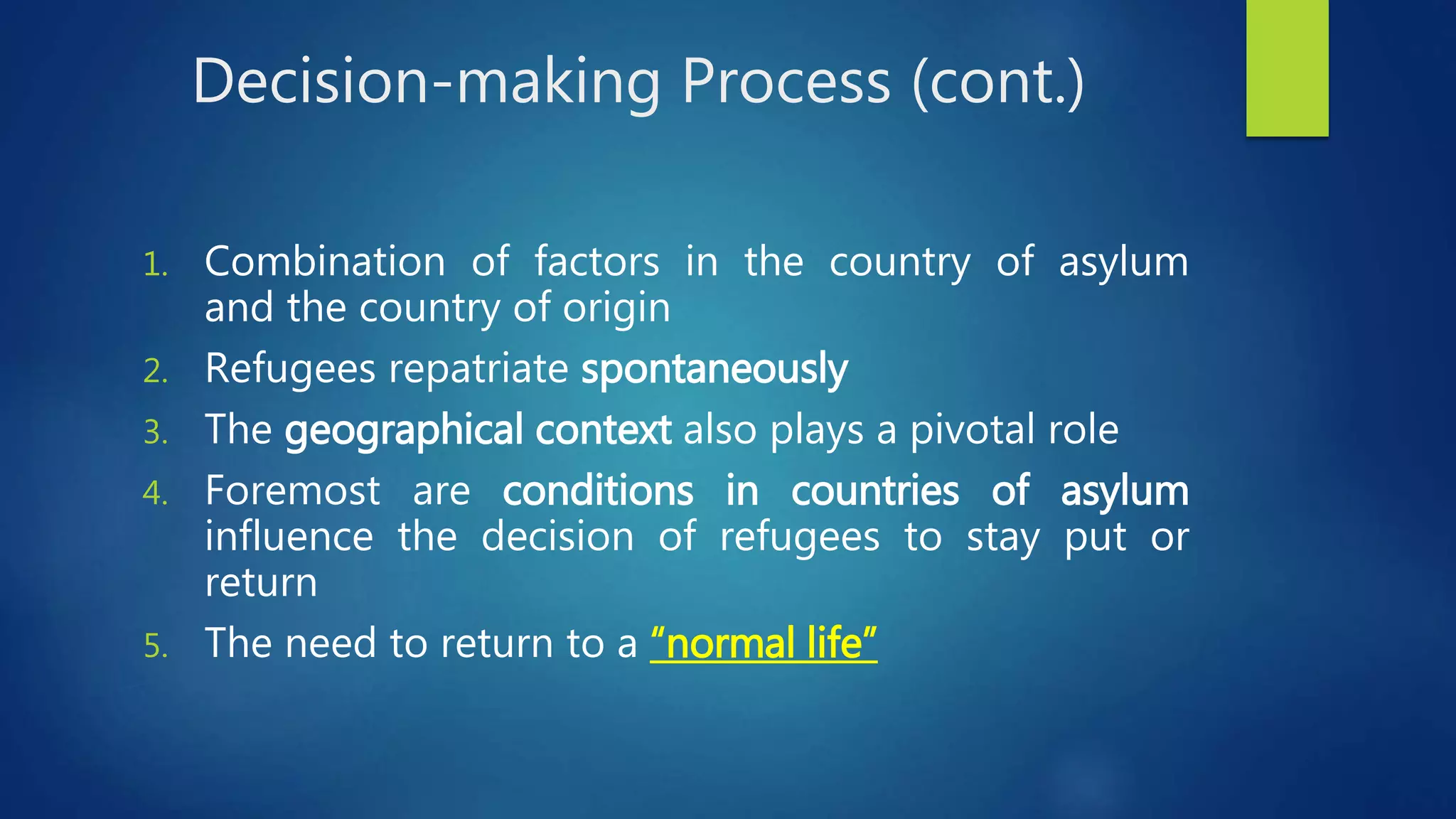 Refugee repatriation | PPT