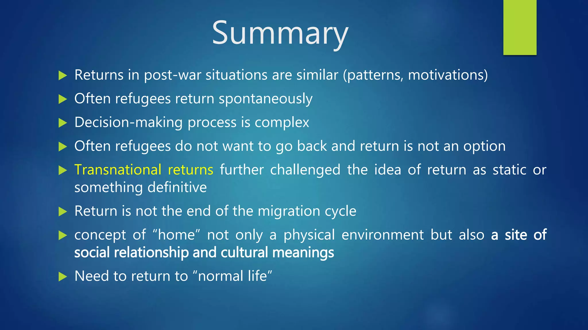 Refugee repatriation | PPT