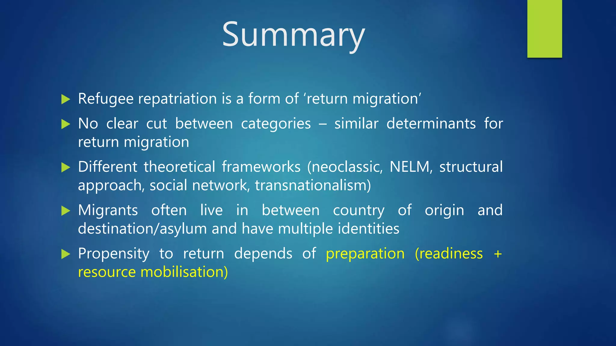 Refugee repatriation | PPT
