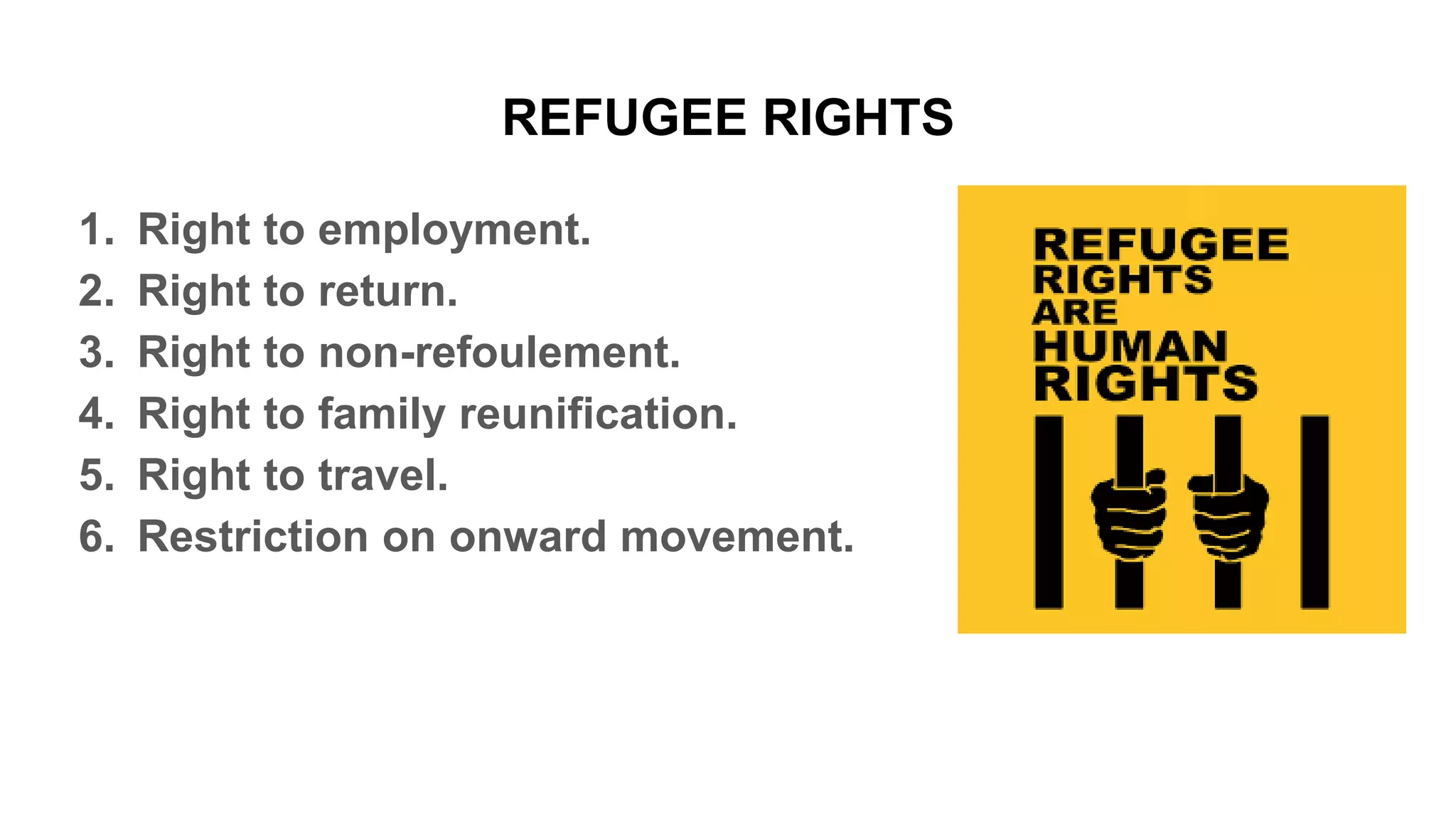 Refugee Rights and Problems | PPTX