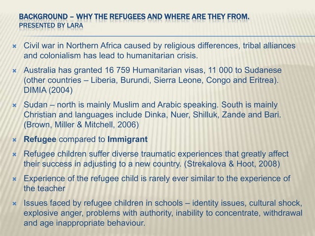 Refugees | PPTX | Education