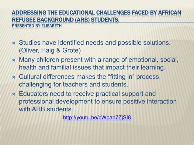 Refugees | PPTX | Education