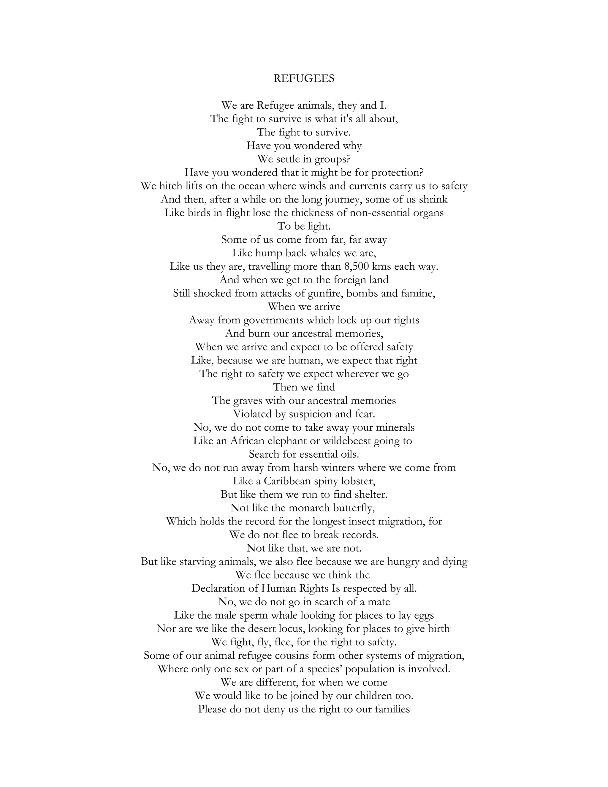 Refugees. A Poem | DOC