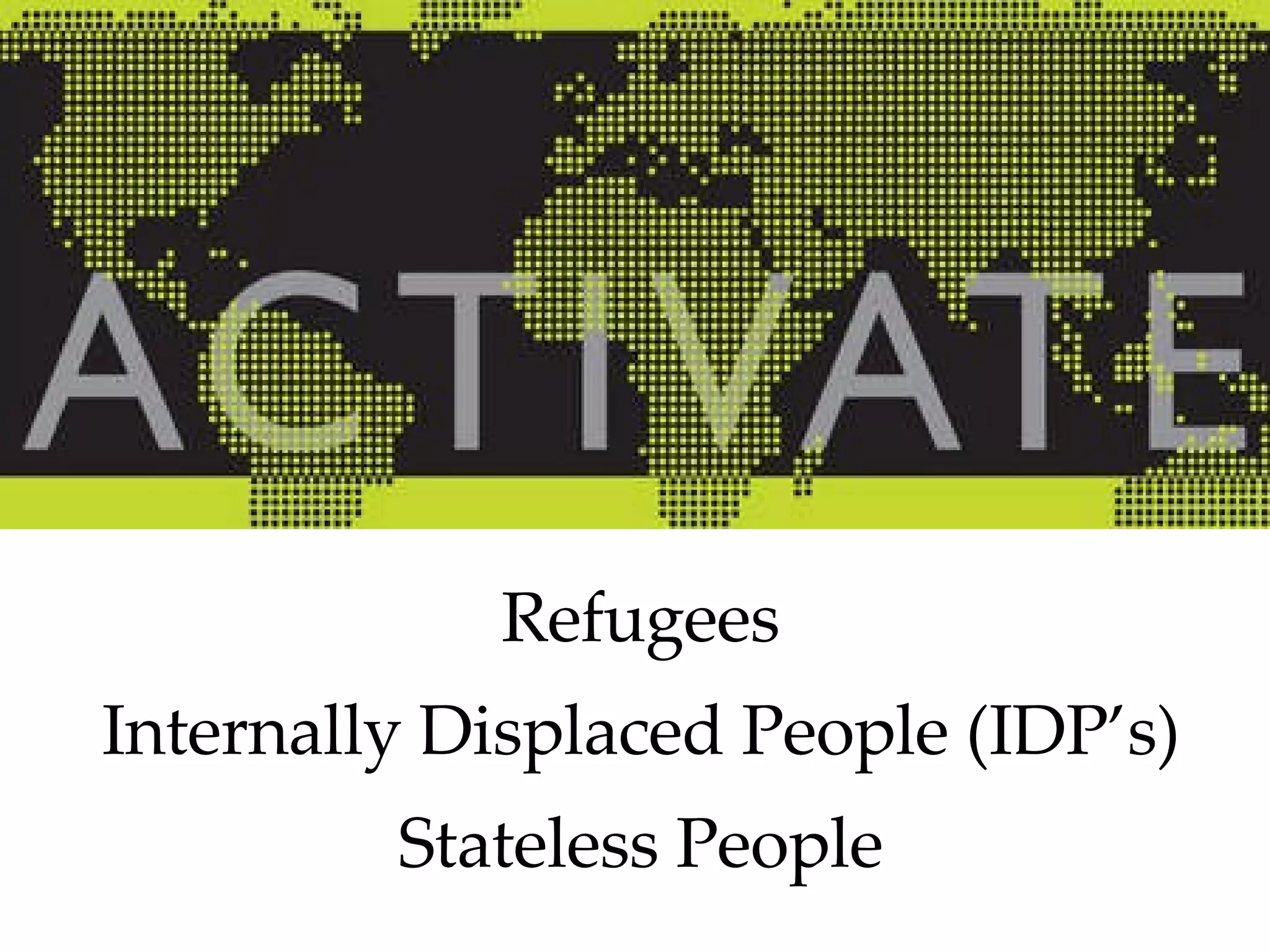 Refugees and Internally Displaced Peoples | PPT
