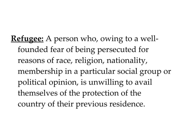 Refugees and Internally Displaced Peoples | PPT