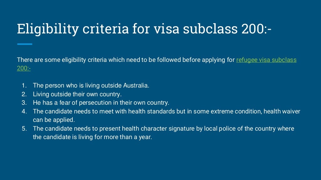 All You Need To Know About Refugee visa subclass 200