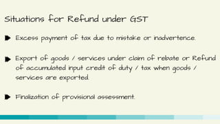 Refund in gst | PDF