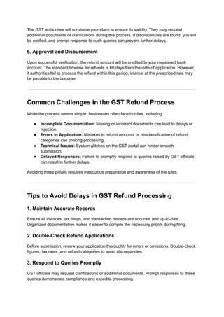GST Refund Process Explained: Avoid Delays and Get Paid Faster | PDF