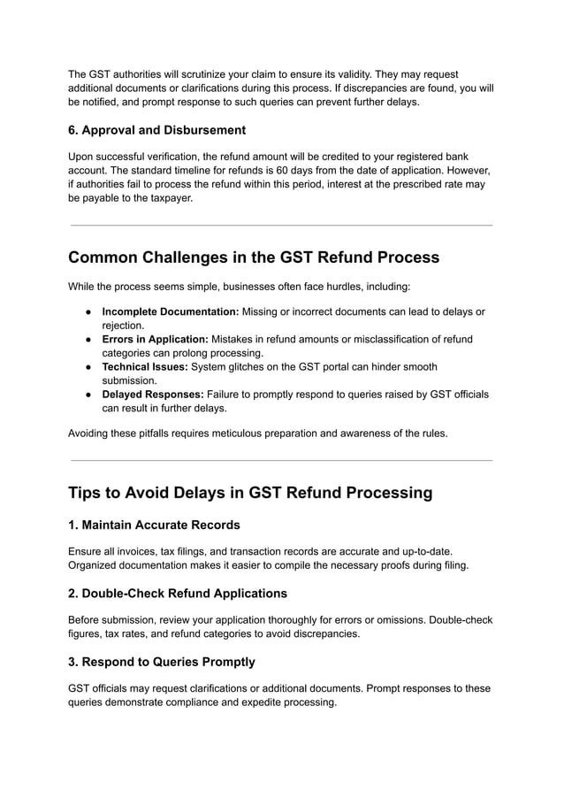 GST Refund Process Explained: Avoid Delays and Get Paid Faster | PDF
