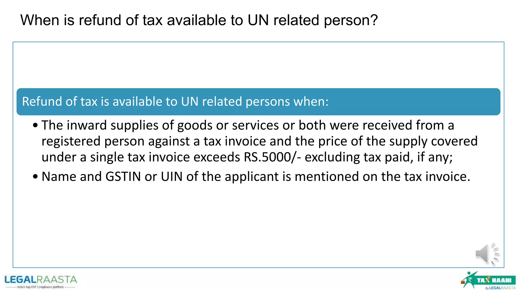 Refund under GST | PPTX