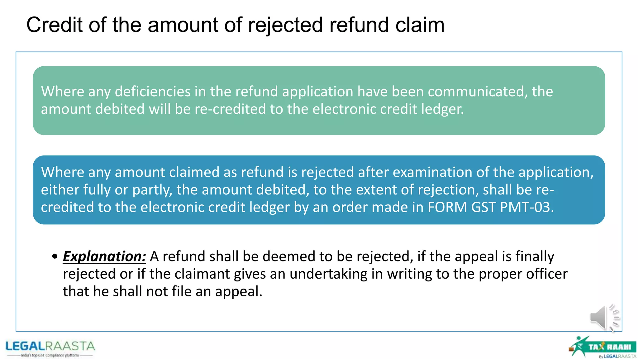 Refund under GST | PPTX