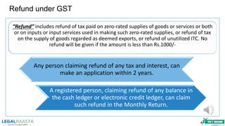 Refund under GST | PPTX