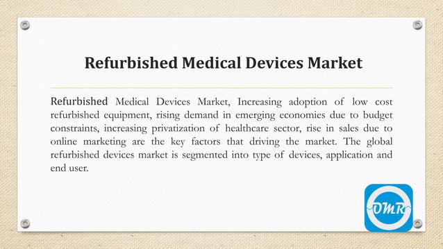 Refurbished medical devices | PPTX