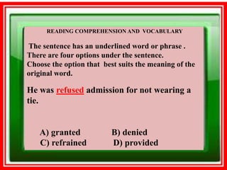 Refused Synonyms | PPT