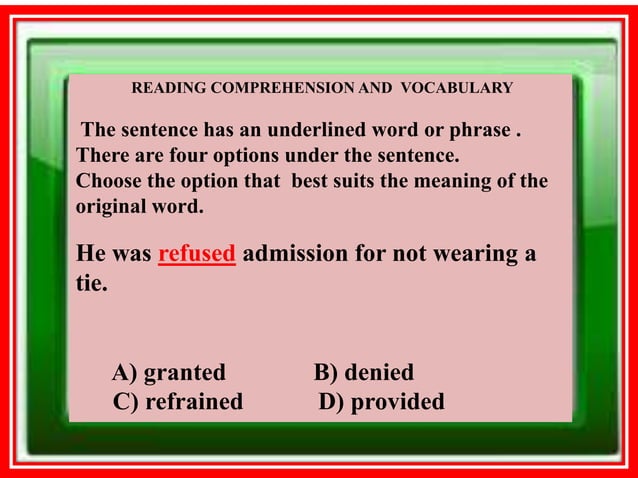 Refused Synonyms | PPTX