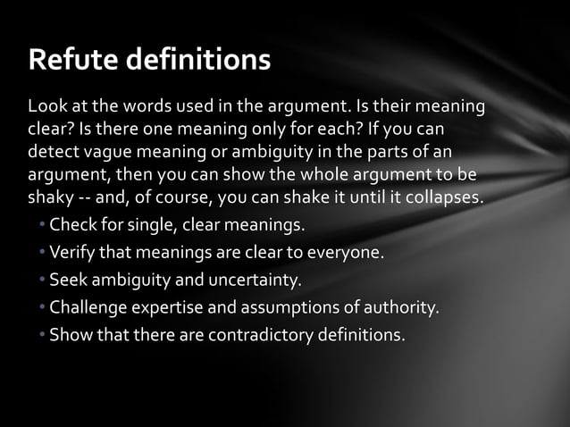Refuting an argument or counter argument | PPTX | Science