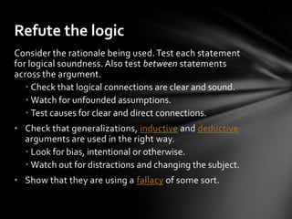 Refuting an argument or counter argument | PPTX
