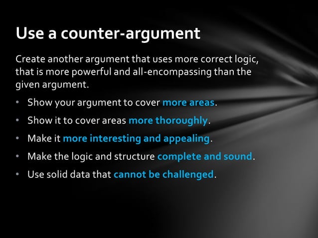 Refuting an argument or counter argument | PPTX | Science