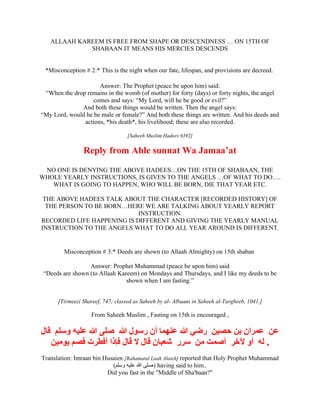 Refuting misconception on Shabaan explained! | PDF