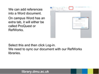 What does RefWorks do? | PPT