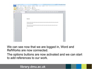 What does RefWorks do? | PPT