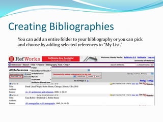 RefWorks Basics | PPTX