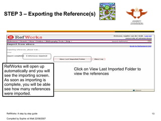 RefWorks Guide | PPT