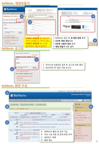 RefWorks 매뉴얼 | PDF