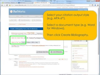 RefWorks Bibliography | PPT