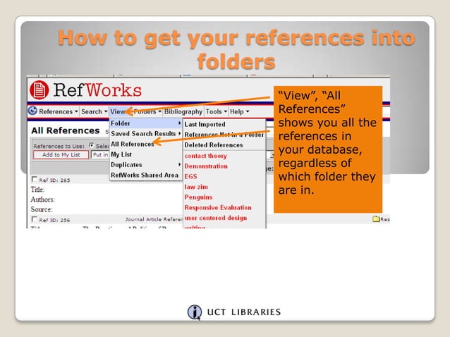 RefWorks Get References Into Folders | PPTX | Operating Systems ...