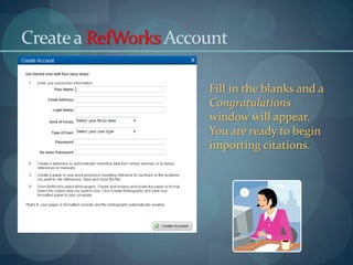 RefWorks, Intro | PPT