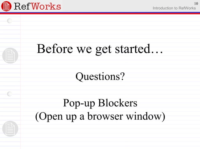 Refworks Overview | PPT