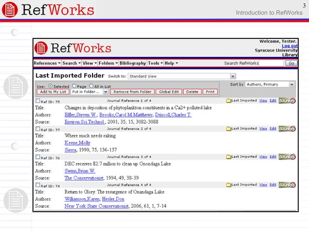 Refworks Overview | PPT