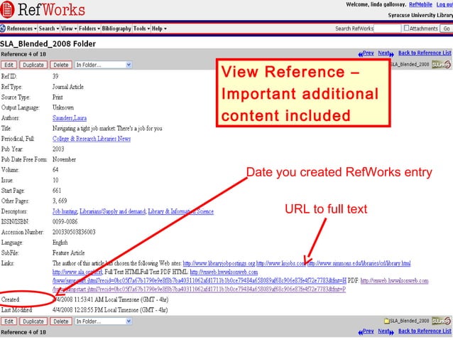 Refworks Overview | PPT