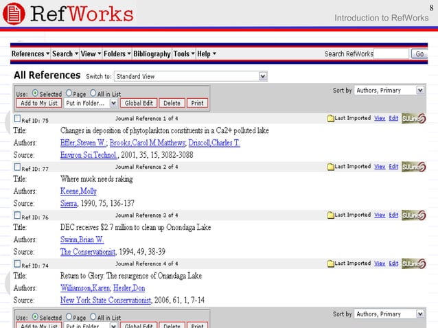 Refworks Overview | PPT